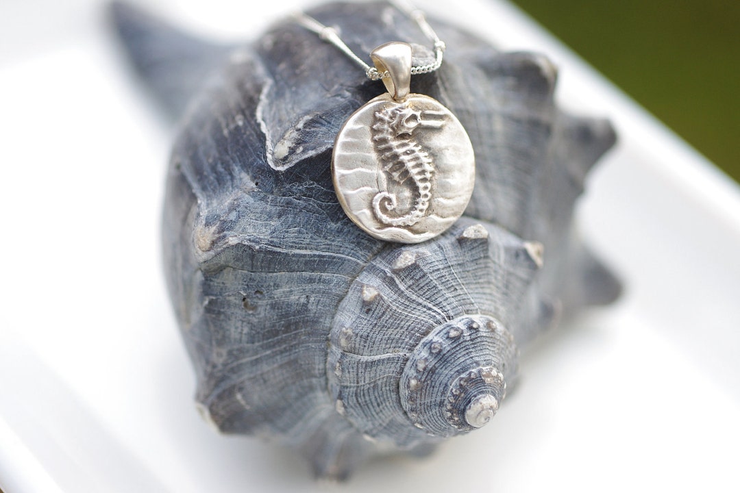 Fine Silver Sea Horse Necklace - Natural - Sea Life - Nautical - Beach ...