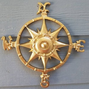 Cast Iron Compass Rose - Wall Decor - Coastal Decor - Etsy