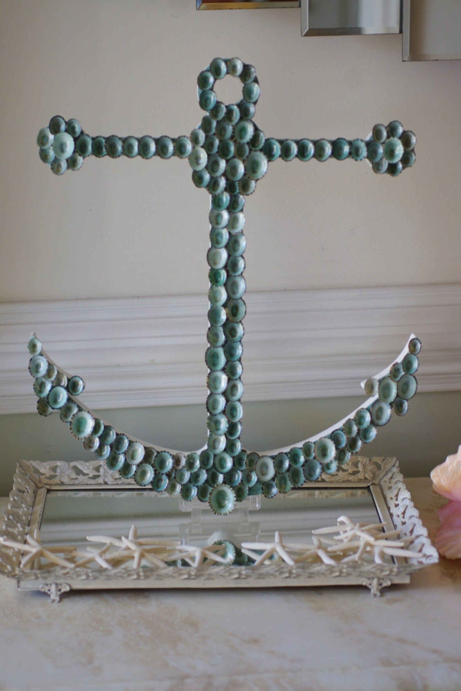 Seashell Covered Anchor Limpet Shell Anchor Wall Decor - Etsy