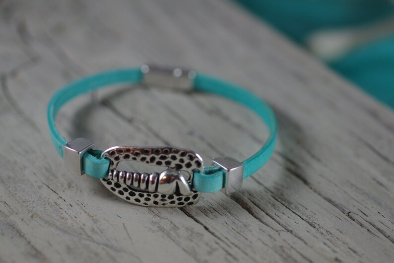 Silver Auger Shell Bracelet - Leather Jewelry - Beach Bracelet - Etsy