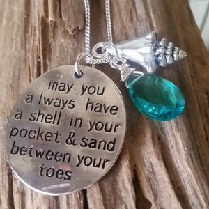 Silver Shell in Your Pocket Necklace - Whelk Shell Charm - Beach Lover ...