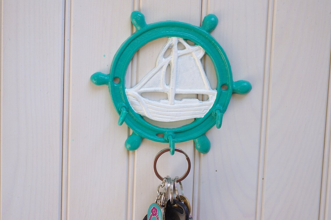 Nautical Key Rack Ship Key Ring Wall Key Holder - Etsy