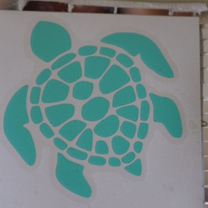 Sea Turtle or Scallop Shell Vinyl Decal - Beach Decal - Shell Decal ...