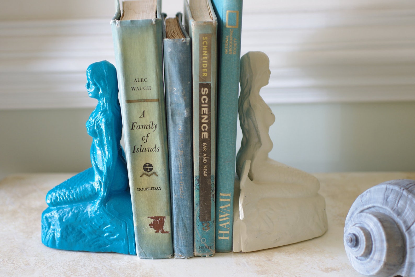 Mermaid Bookend - Mermaid Door Stop - Custom Painted Coastal Decor ...