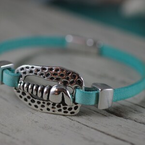Silver Auger Shell Bracelet - Leather Jewelry - Beach Bracelet - Etsy