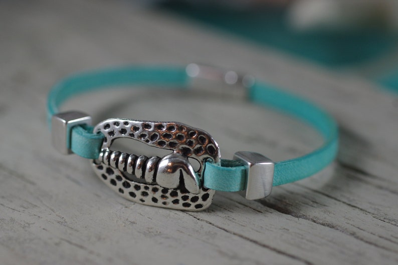 Silver Auger Shell Bracelet - Leather Jewelry - Beach Bracelet - Etsy