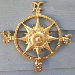 Cast Iron Compass Rose - Wall Decor - Coastal Decor - Etsy