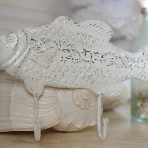 Beach Decor Cast Iron Fish Wall Hook - PICK YOUR COLOR - Etsy