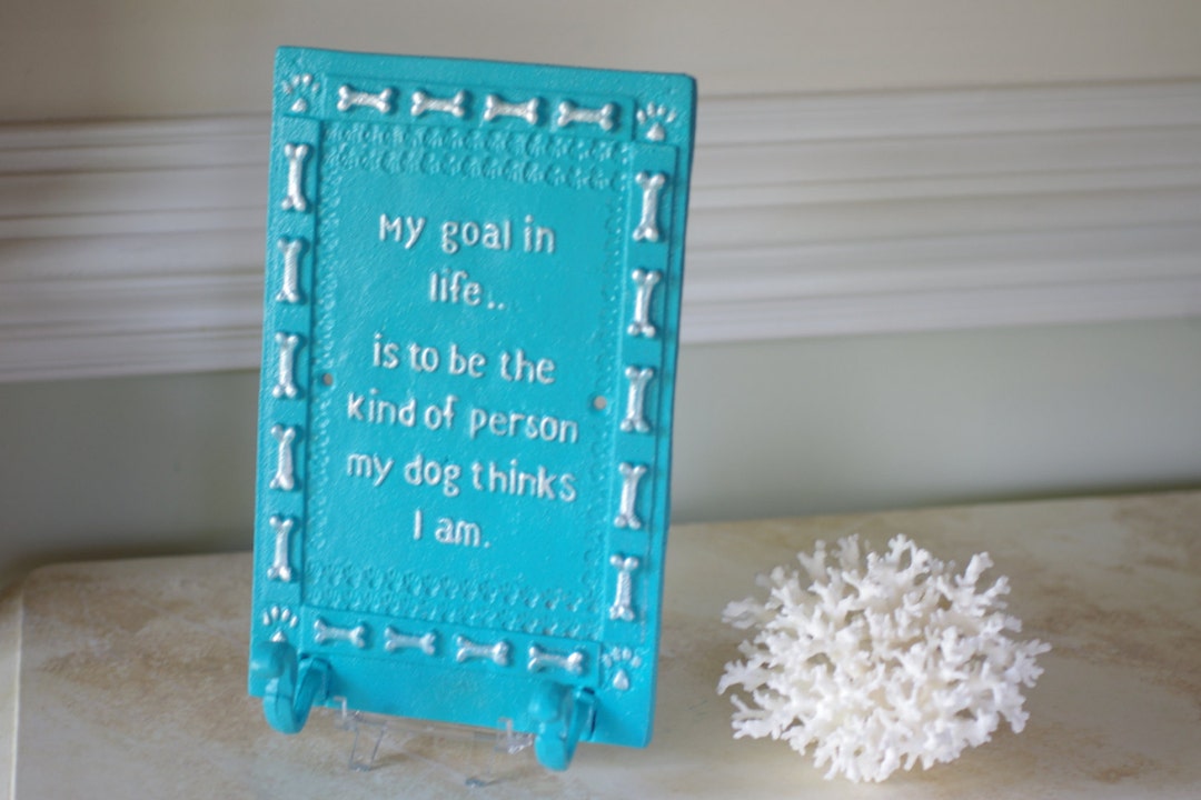 Cast Iron Dog Lovers Sign - Life Goal - Animal Lovers - Etsy