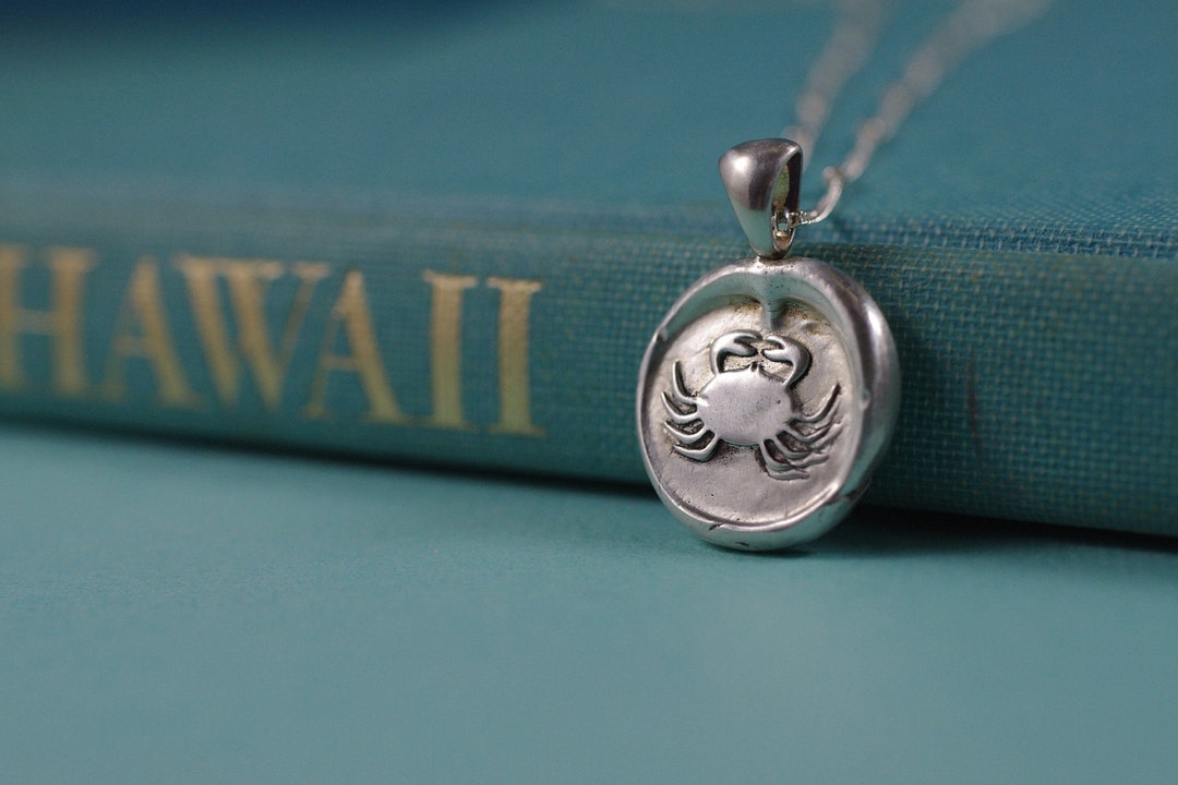 Fine Silver Crab Pendant and Necklace - Etsy
