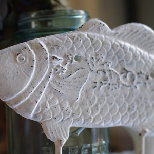 Beach Decor Cast Iron Fish Wall Hook - PICK YOUR COLOR - Etsy
