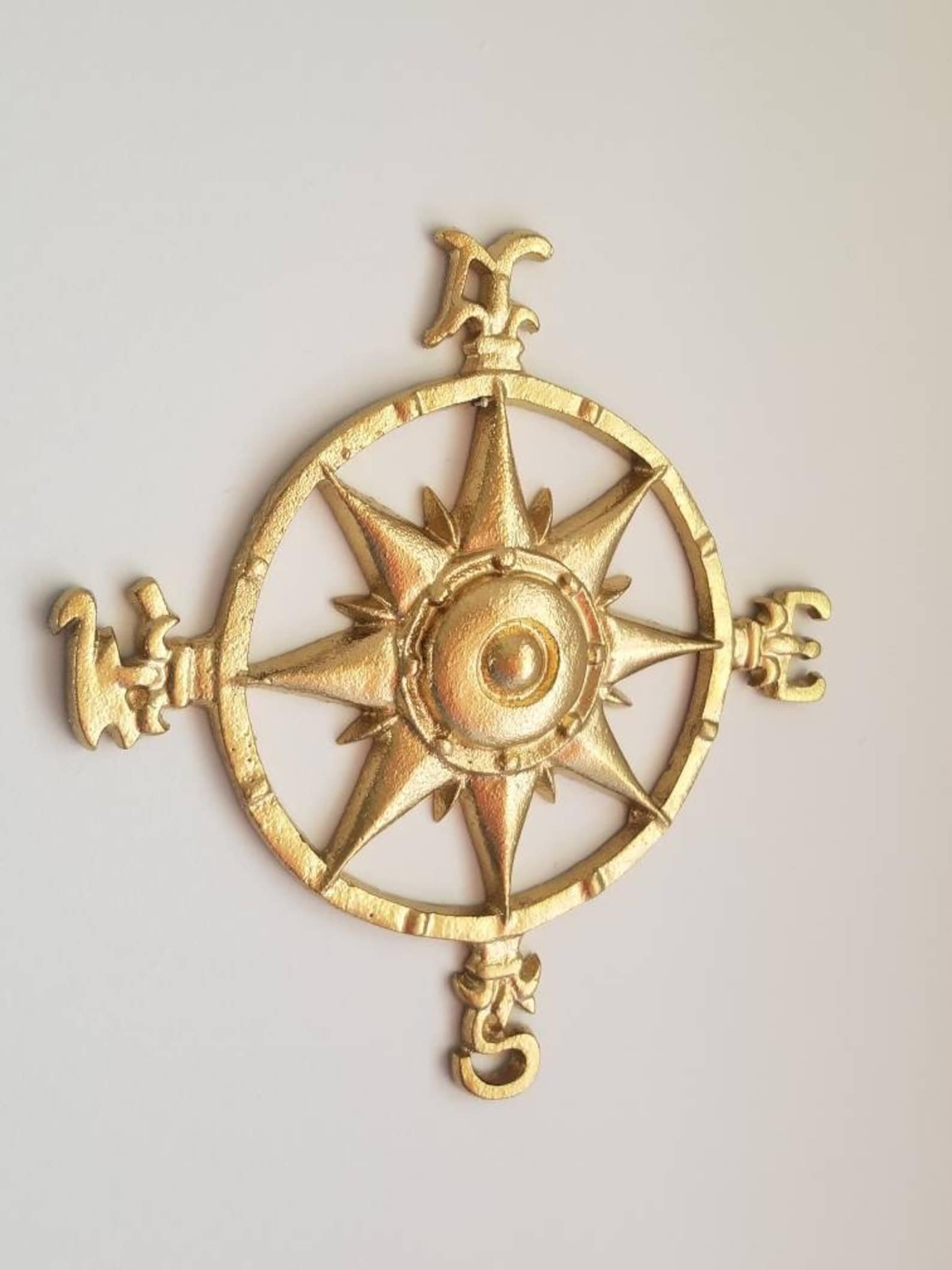 Cast Iron Compass Rose Wall Decor Coastal Decor - Etsy