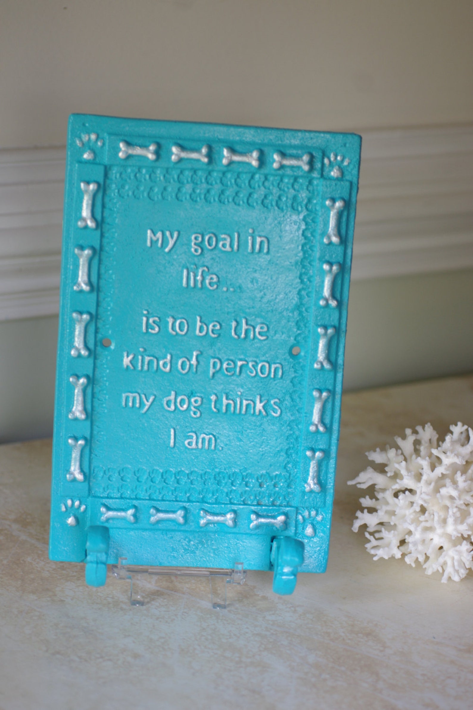 Cast Iron Dog Lovers Sign - Life Goal - Animal Lovers - Etsy