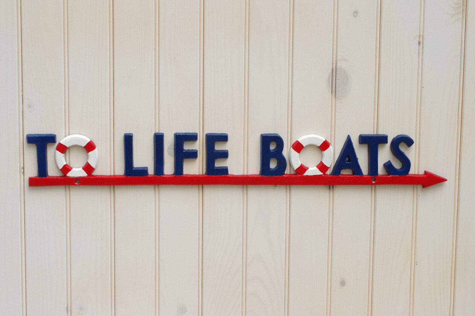 Life Boat Sign Beach House Decor Red White and Navy - Etsy