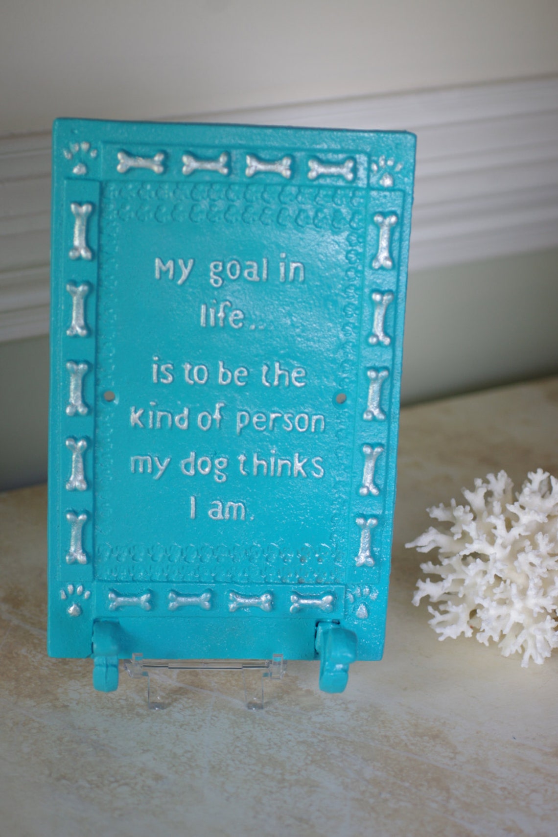 Cast Iron Dog Lovers Sign Life Goal Animal Lovers - Etsy