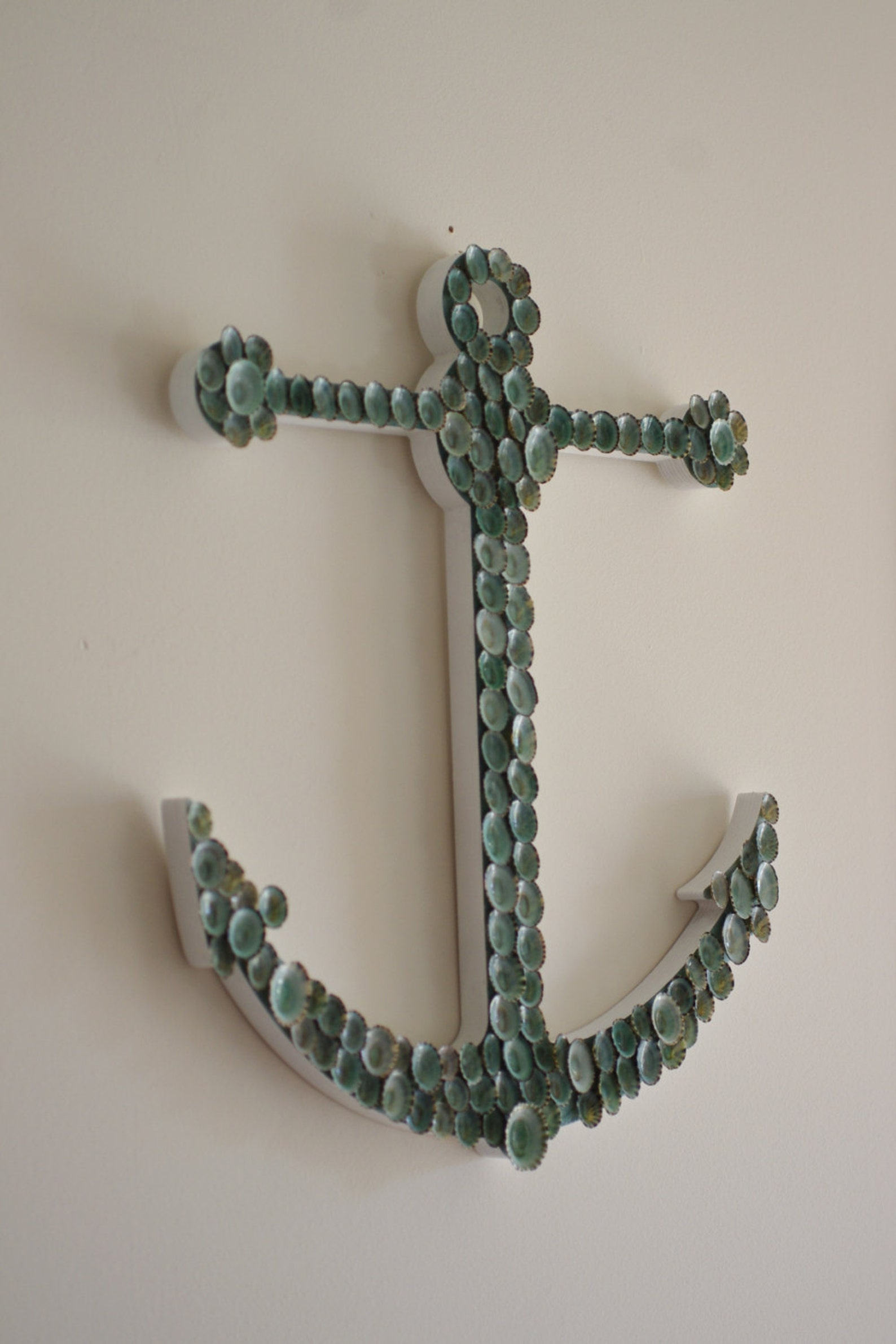Seashell Covered Anchor Limpet Shell Anchor Wall Decor - Etsy