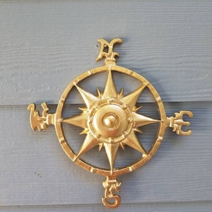 Cast Iron Compass Rose - Wall Decor - Coastal Decor - Etsy