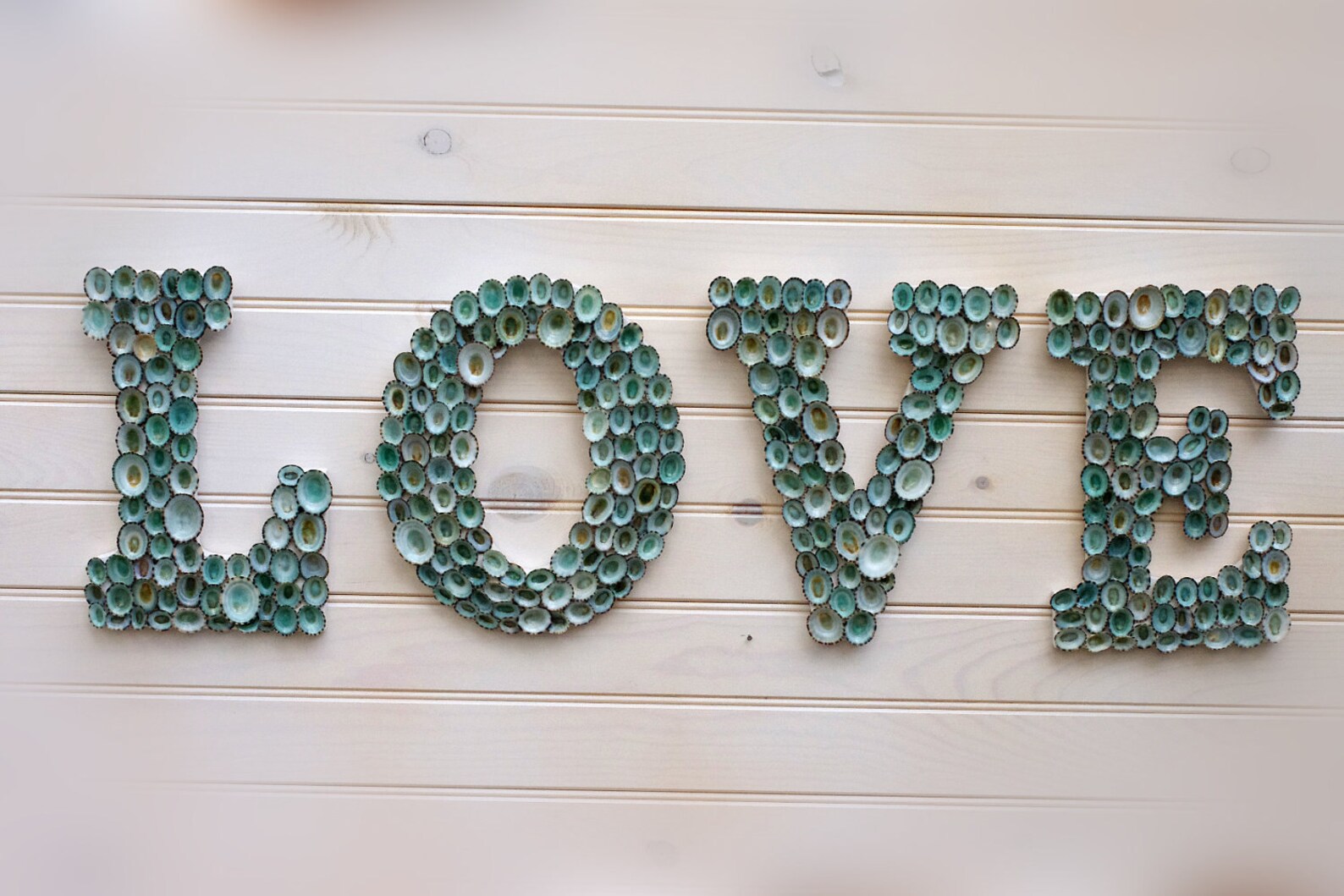 Beach Decor Seashell Covered Sign Letters LOVE or Any - Etsy