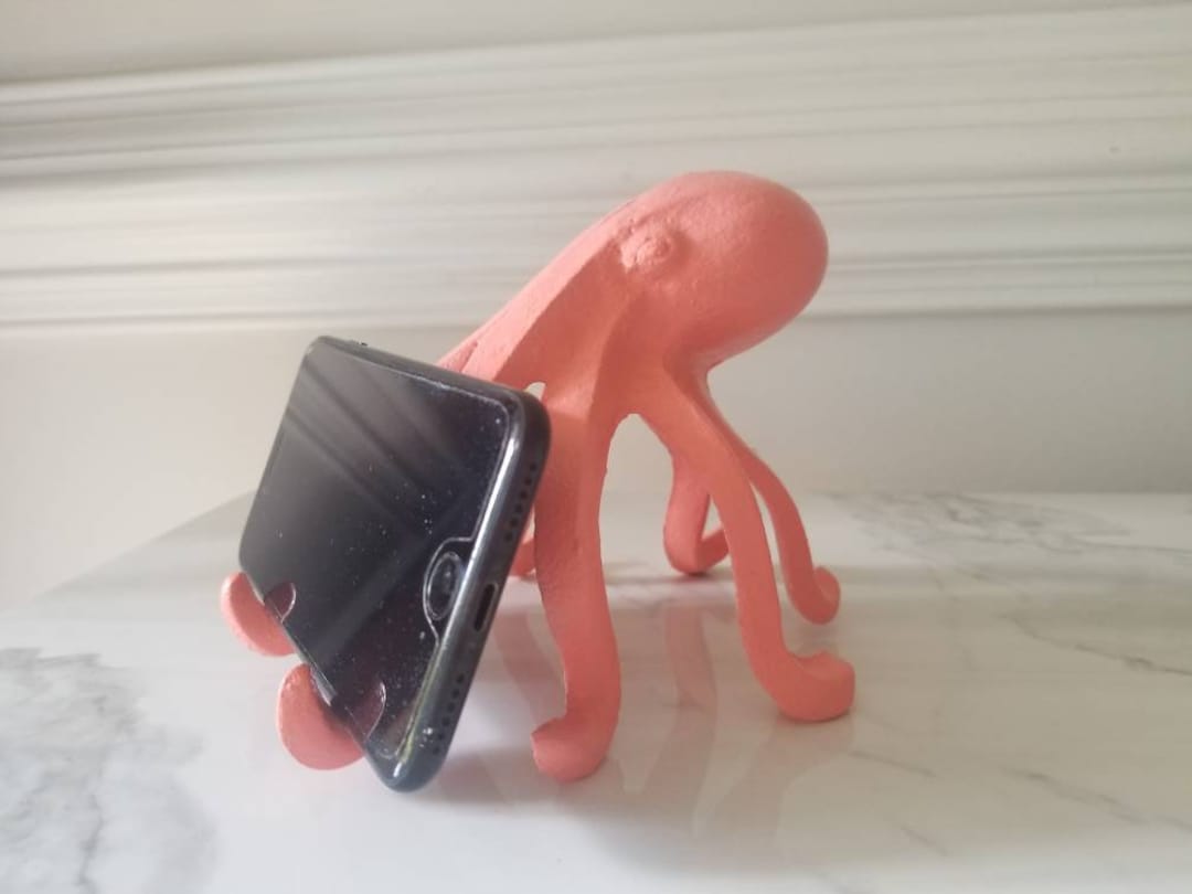 Octopus Phone Holder - Coastal Decor - Cast Iron Decor - PICK YOUR ...