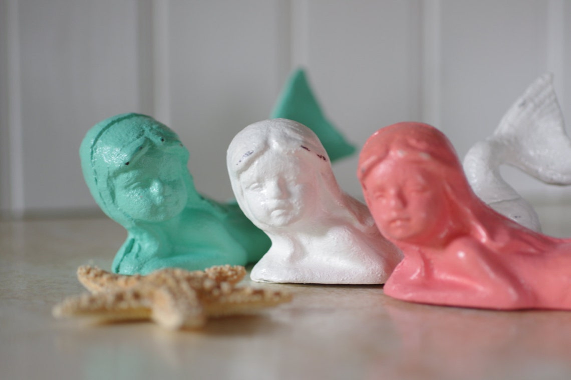 Sweet Little Cast Iron Mermaid PICK YOUR COLOR - Etsy