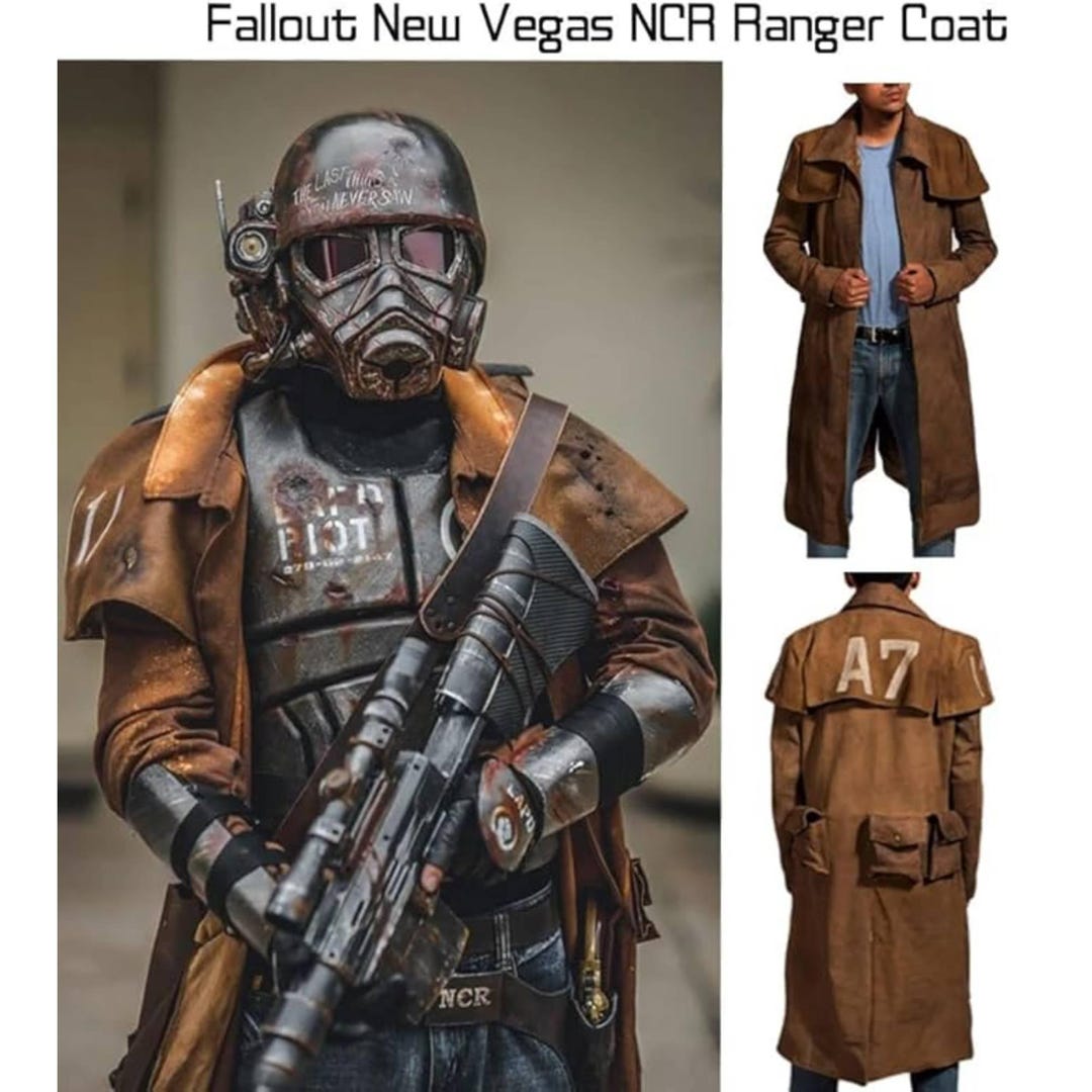 NCR Ranger Costume - Fallout New Vegas Duster Coat - Fallout Cosplay ...