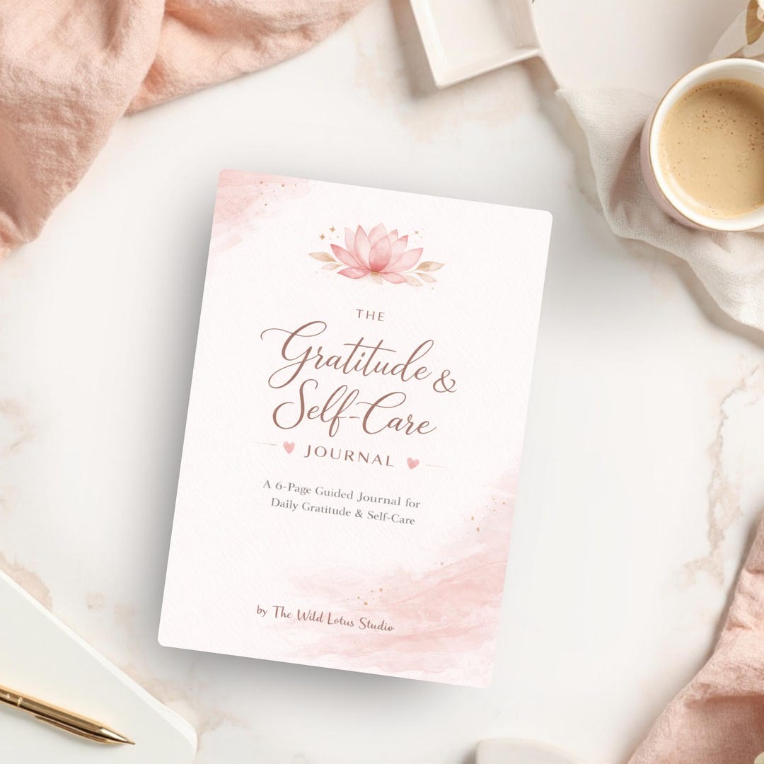 Gratitude & Self Care Journal Printable PDF, Digital Journal for iPad ...
