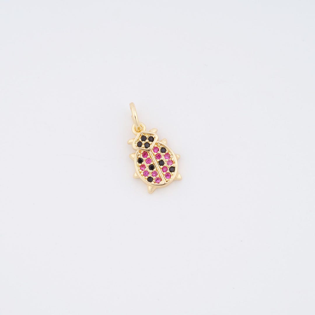 Ladybug Pendant,18k Gold Filled Insect Charm,ladybug Charm DIY Bracelet ...