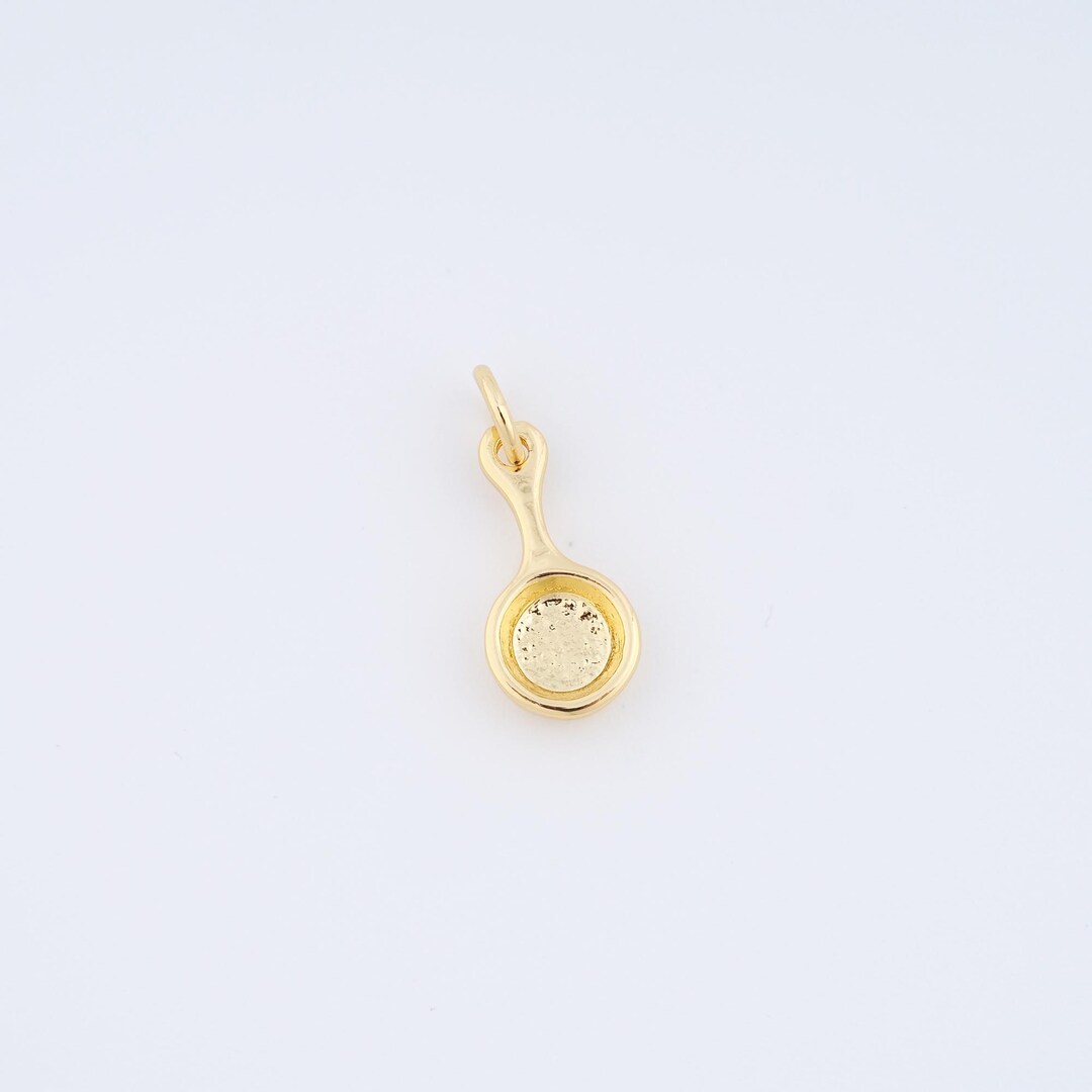 Frying Pan Pendant,18k Gold Filled Frying Pan Charm,pot Charm DIY ...