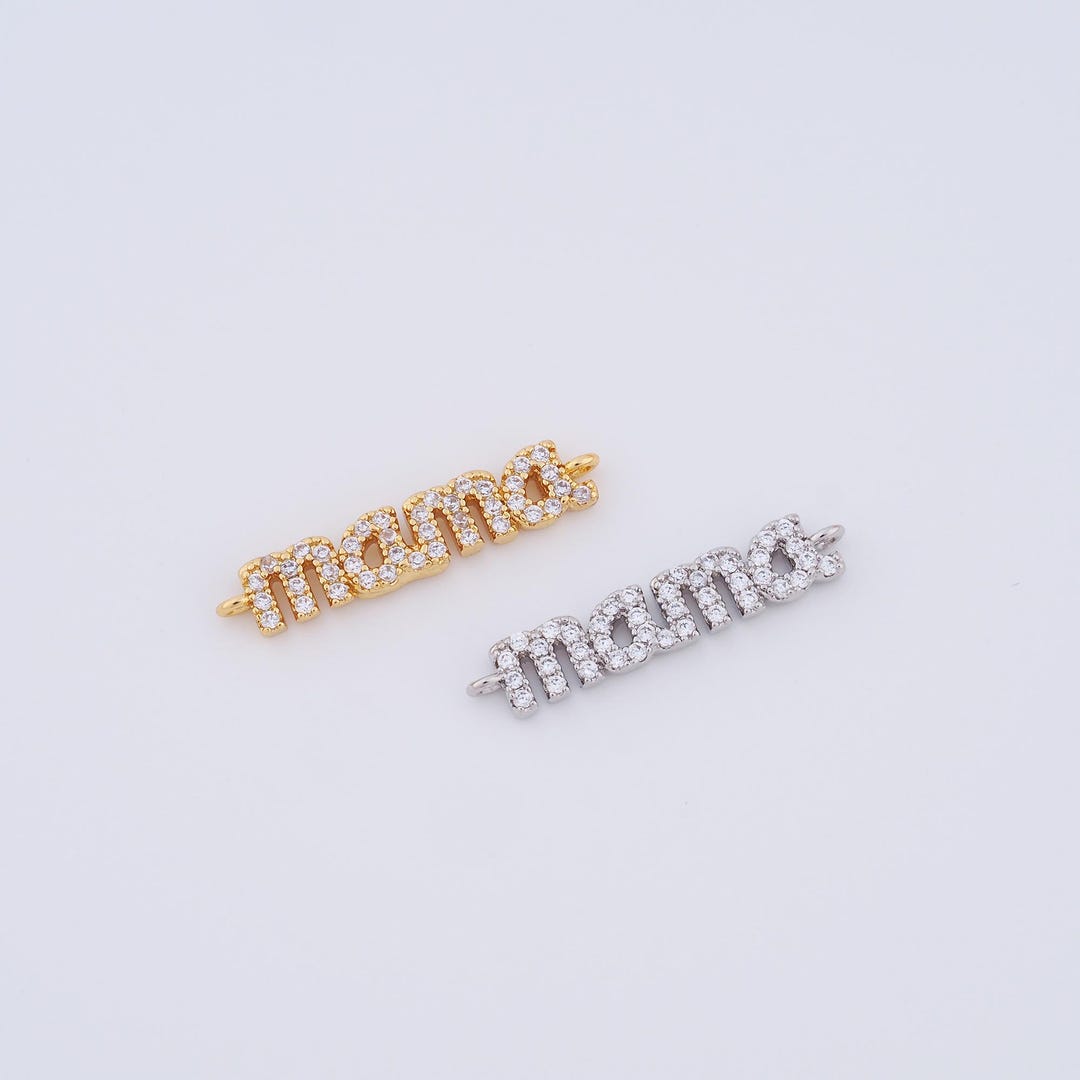 MAMA Connector,18k Gold Filled Letter Connector,letter Connector DIY ...