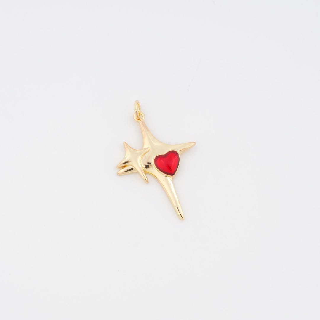 Heart Doji Charms,18k Gold Filled Star Pendant,polaris Pendant DIY ...