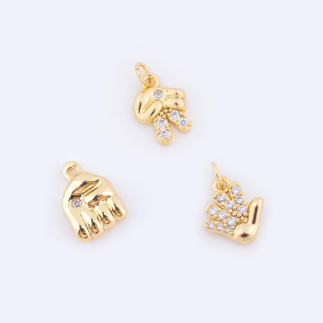 Rock Paper Scissors Charms,18k Gold Filled Scissors Pendant,paper ...