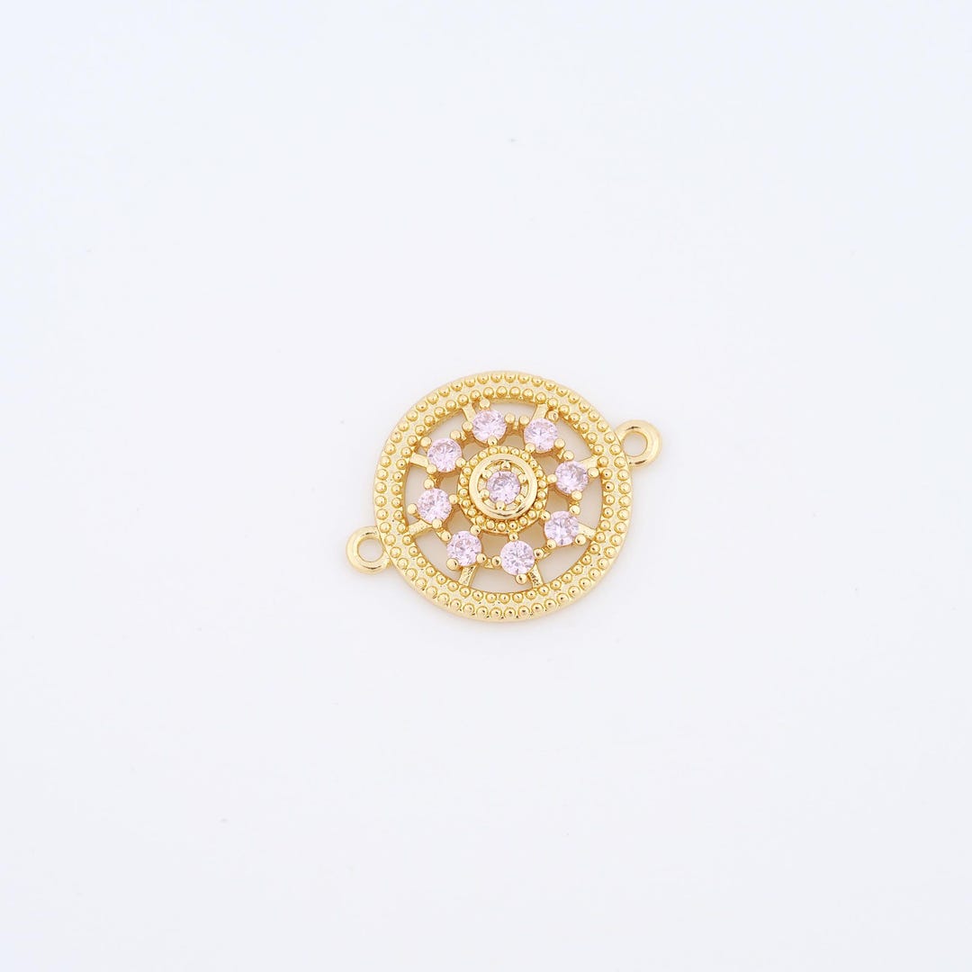 Disc Connector,18k Gold Filled Round Connector,necklace Connector DIY ...
