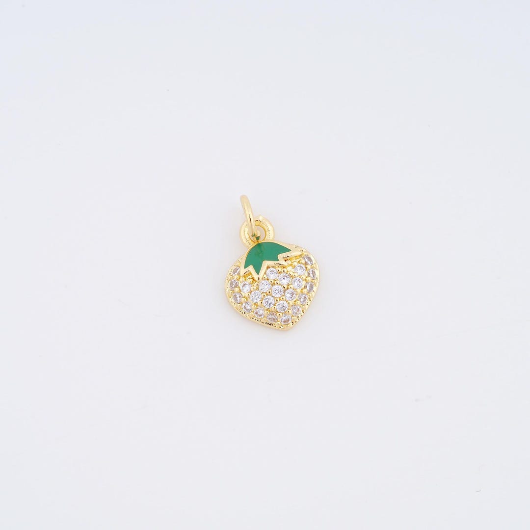Peach Pendant,18k Gold Filled Fruit Pendant,peach Charms,diy Jewelry ...