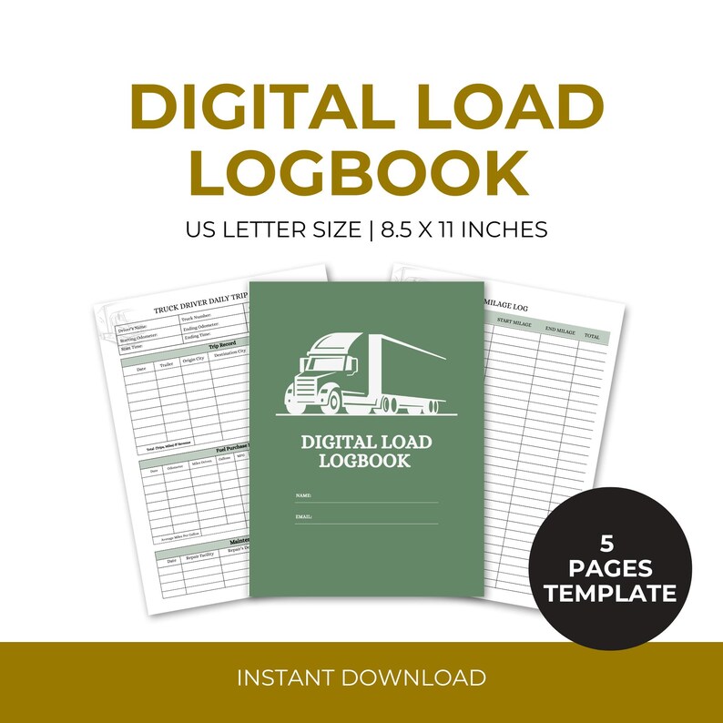 Digital Load Book | Daily Trip Sheet | Pre-trip Checklist | Fuel Log ...