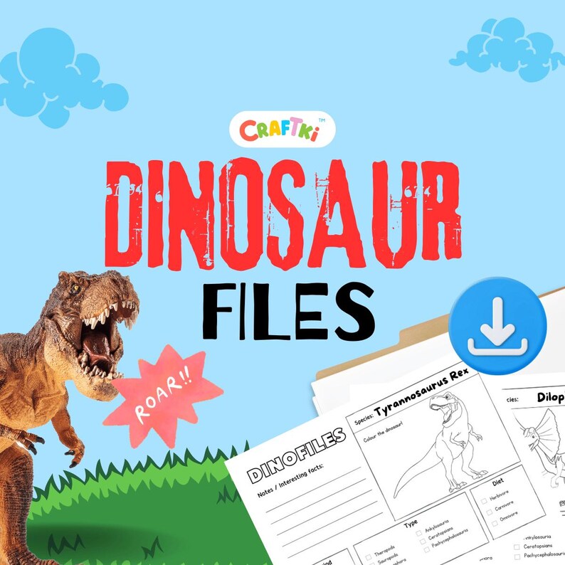 Dinosaur Printable Worksheets for Kids | Paleontology Activity ...