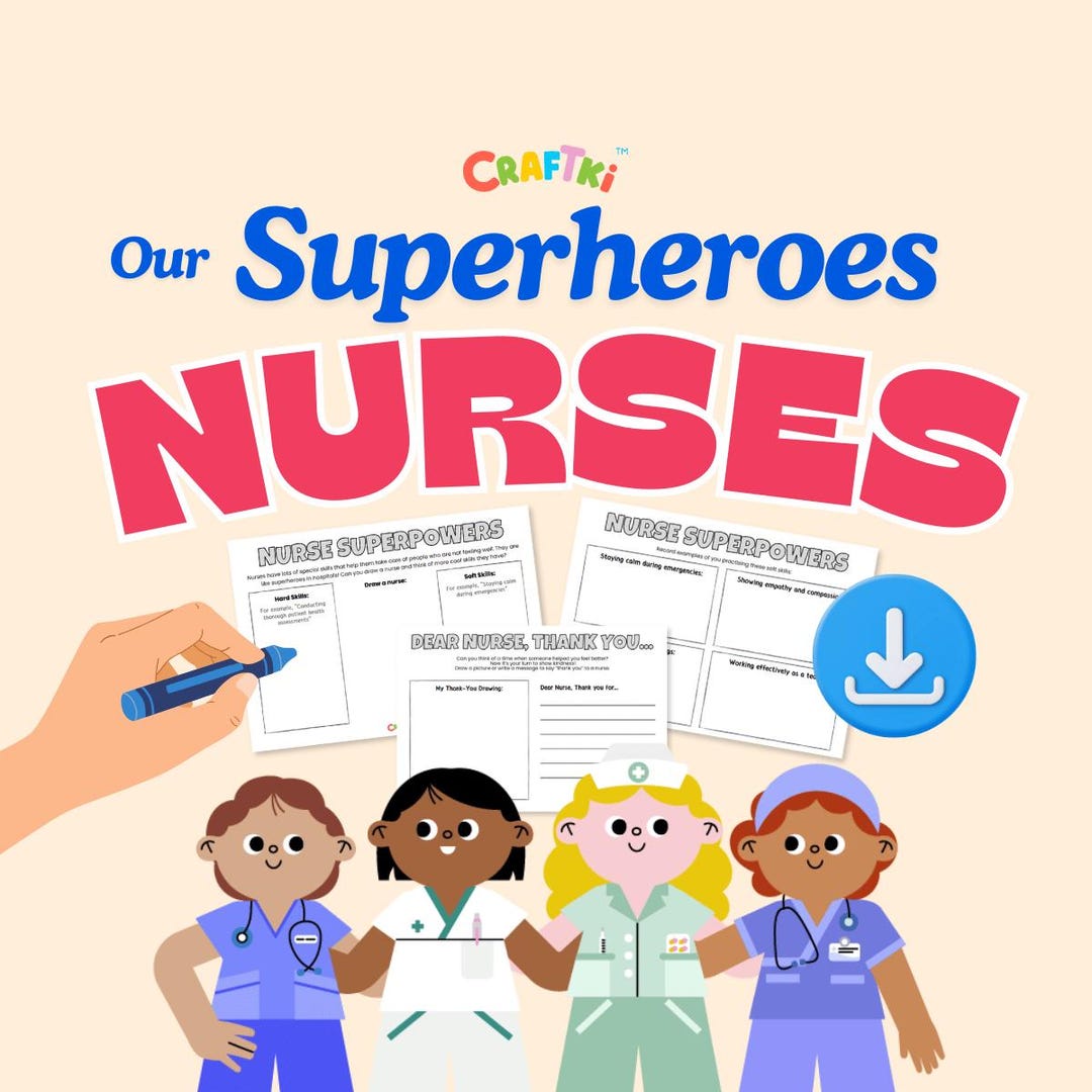 Nurse Worksheet for Kids | Community Helpers Printable | PDF Healthcare Career Activity Ages 7–9 ...