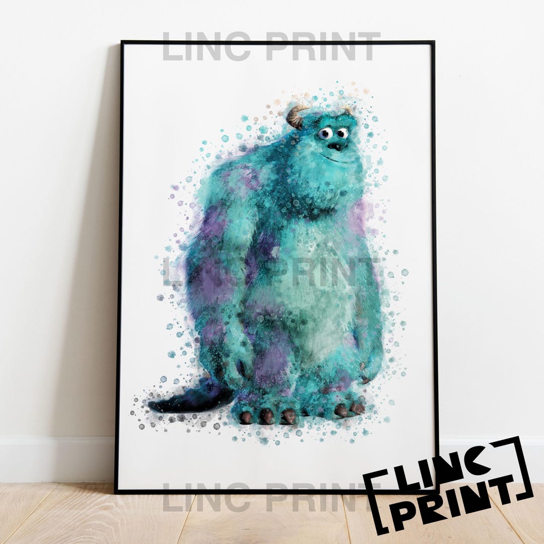 Disney Pixar 'SULLEY (SULLY)' Monsters INC Character Print Splash Style ...