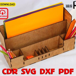 Laser Cut Desk Organizer | Digital File | Instant Download - Etsy