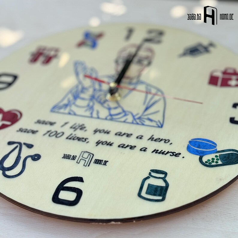 Handcrafted Nurse Theme Clock - Thoughtful Medical Professional Gift ...