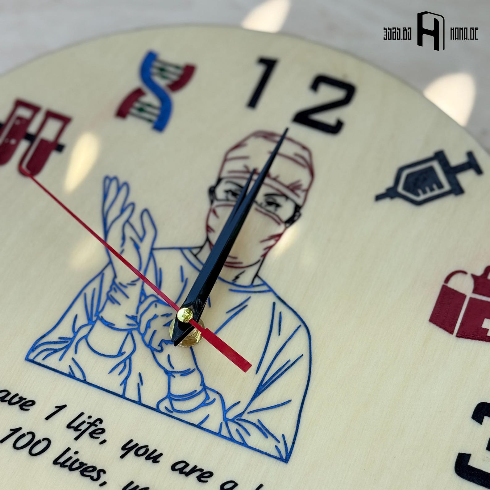 Handcrafted Nurse Theme Clock - Thoughtful Medical Professional Gift ...