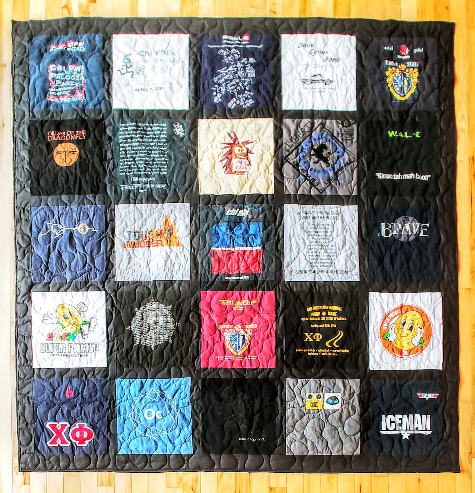 25 T-shirt Memory Quilt With Sashing FREE SHIPPING - Etsy