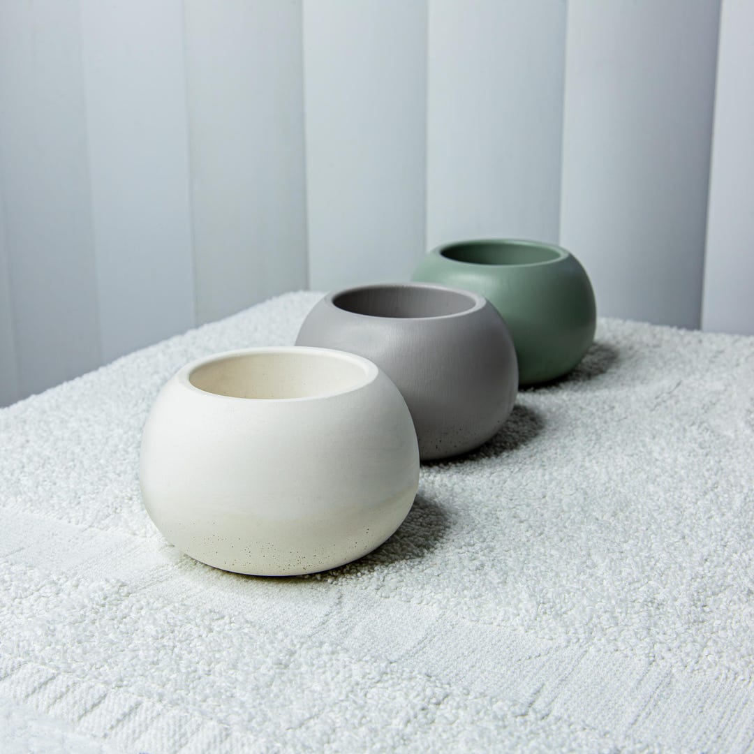 Plaster Bubble Container: Tea Candle Holder, Candy Box, Many Colors ...