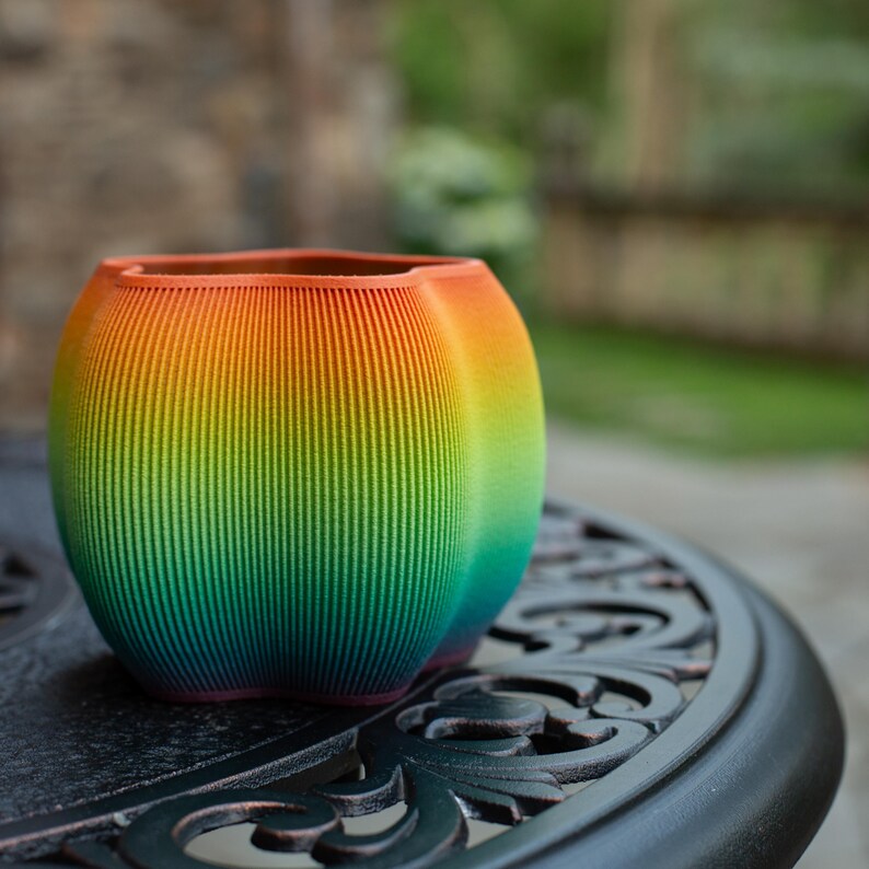 Rainbow Star Shaped Succulent Planter – Colorful Flower Pot With Drip ...