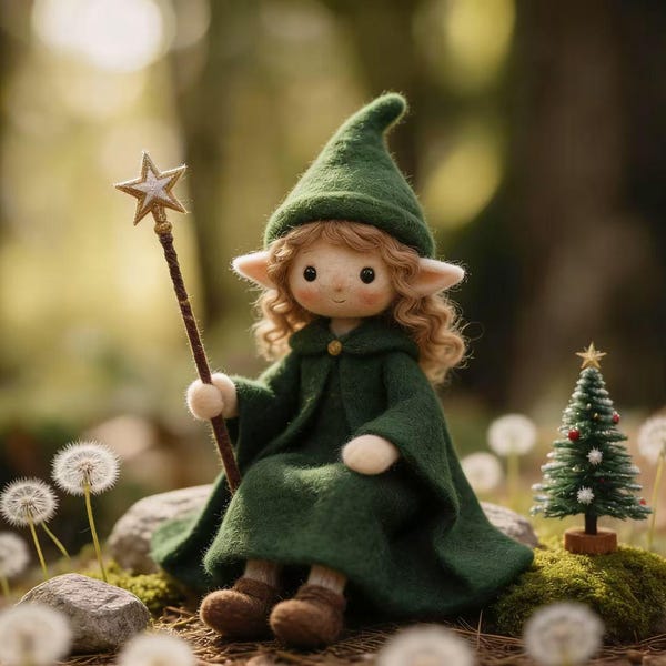 Needle Felted Elf - Etsy