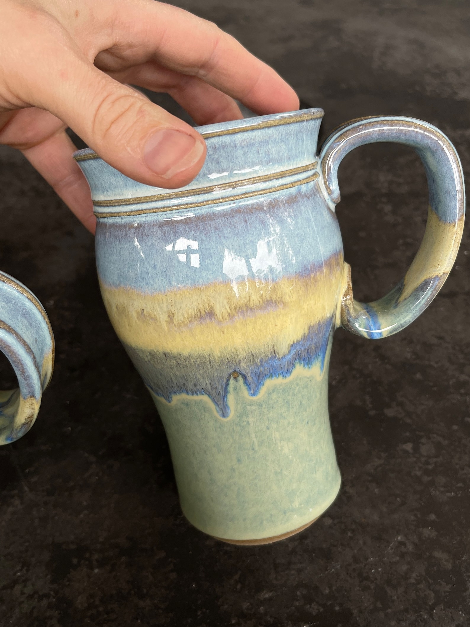 Ceramic Travel Mug in Mirage Glaze. Wheel Thrown Pottery Mug - Etsy