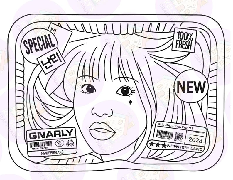 Katseye Merch Coloring Pages Kpop Printable Art Katseye Inspired