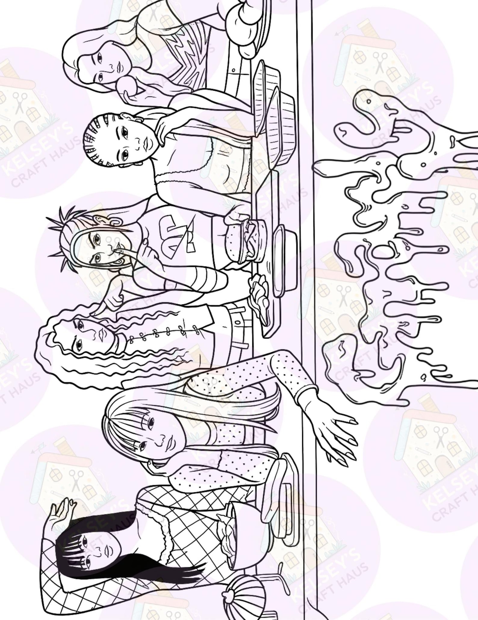 KATSEYE Memebers Coloring Pages – 9 Page Printable Coloring Book ...