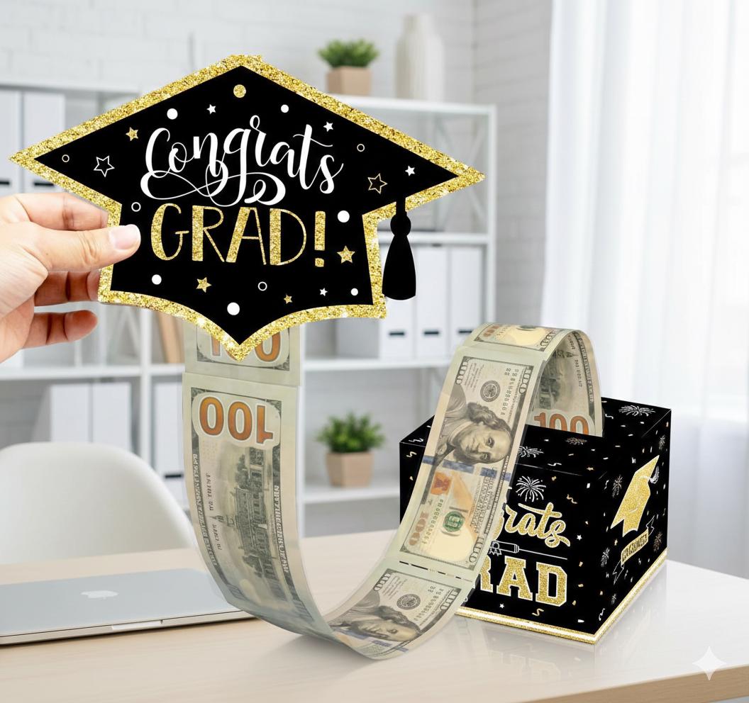 Class of 2026 Graduation Money Box, Cash Gift Pull Holder, Funny DIY ...