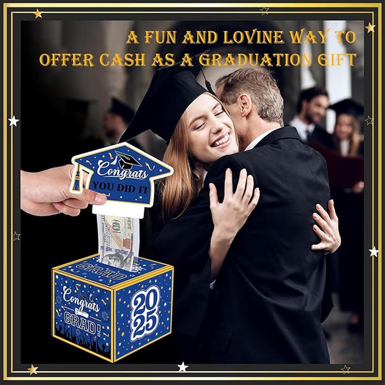 2025 Graduation Money Box, Funny Graduation Gifts for for Cash Gift, Money Box With Pull Out ...