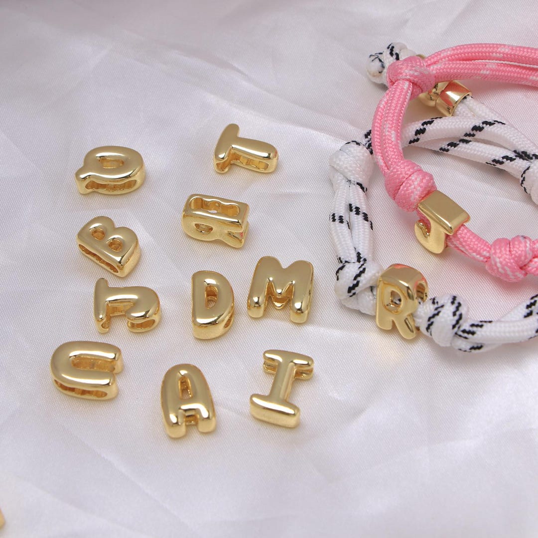 Personalized Name Bracelets, Colorful Cord Gold Color Initial Letter ...